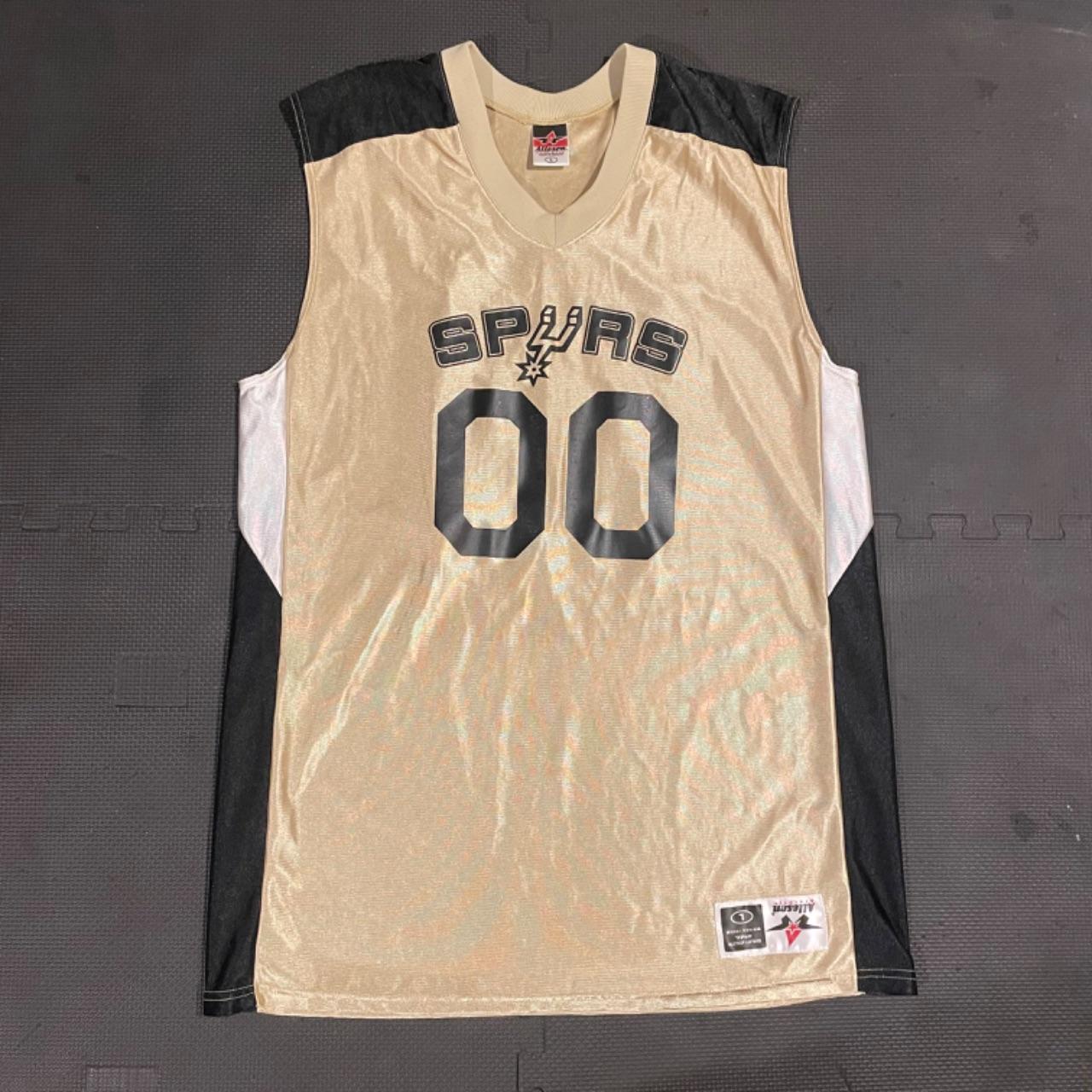 )Vintage Rare Spurs Golden Jersey #00. )No rips,... | Depop