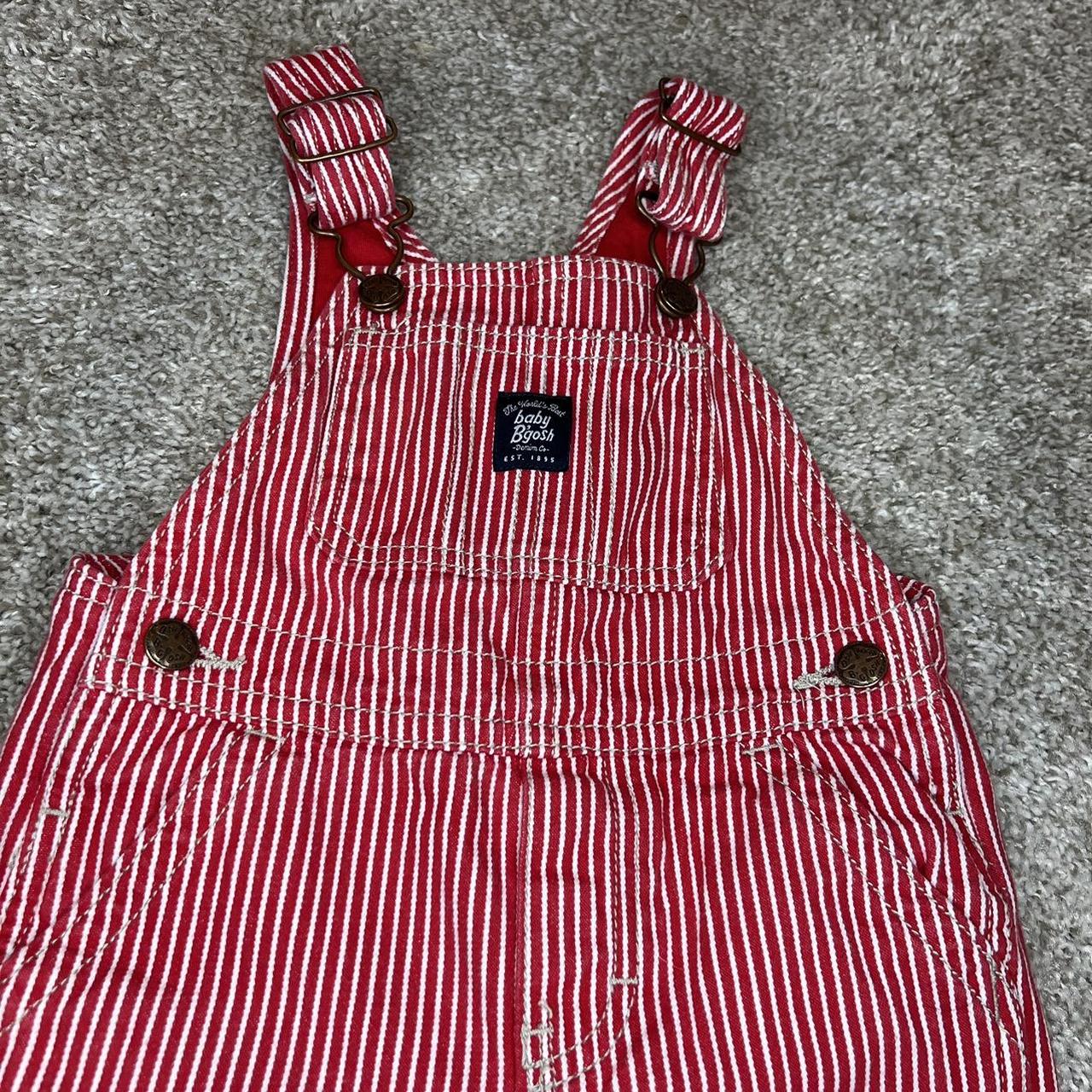 Osh Kosh baby Bgosh red striped overalls. These are... - Depop