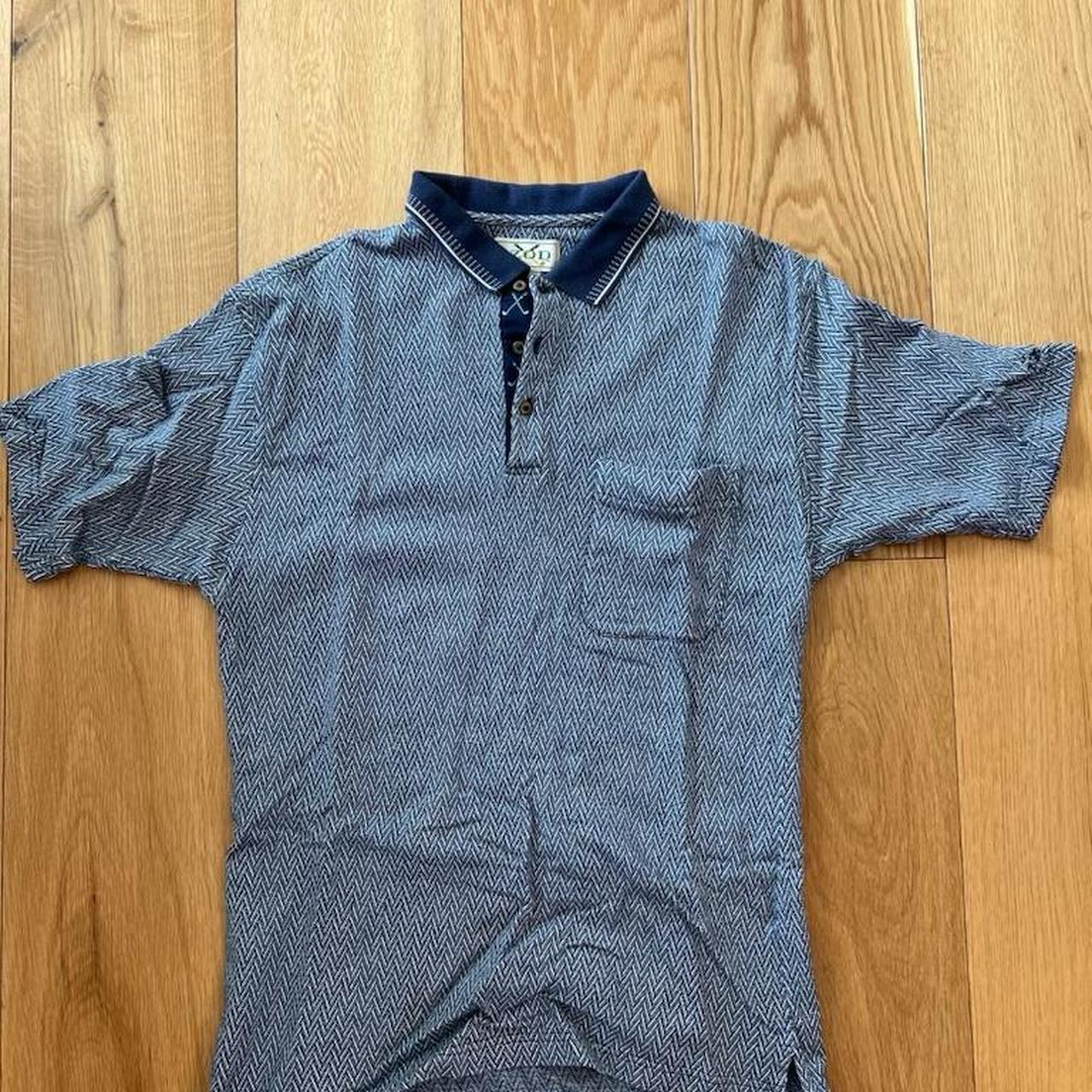 Vintage Izod Patterned Polo Shirt - Depop
