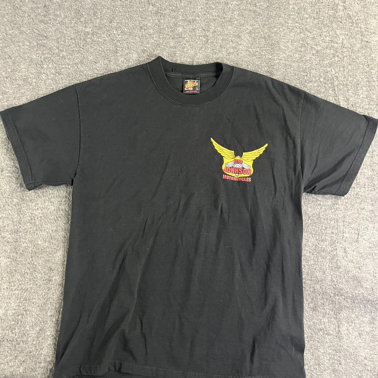 Vintage Big Johnson Racing Graphic Tee T Shirt Mens... - Depop