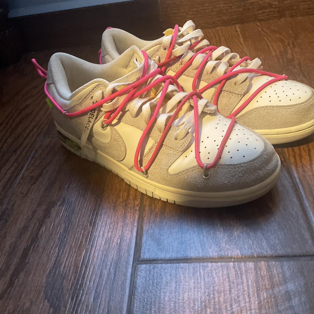 Nike off white dunk lot 17 of 50 size 9 no box... - Depop