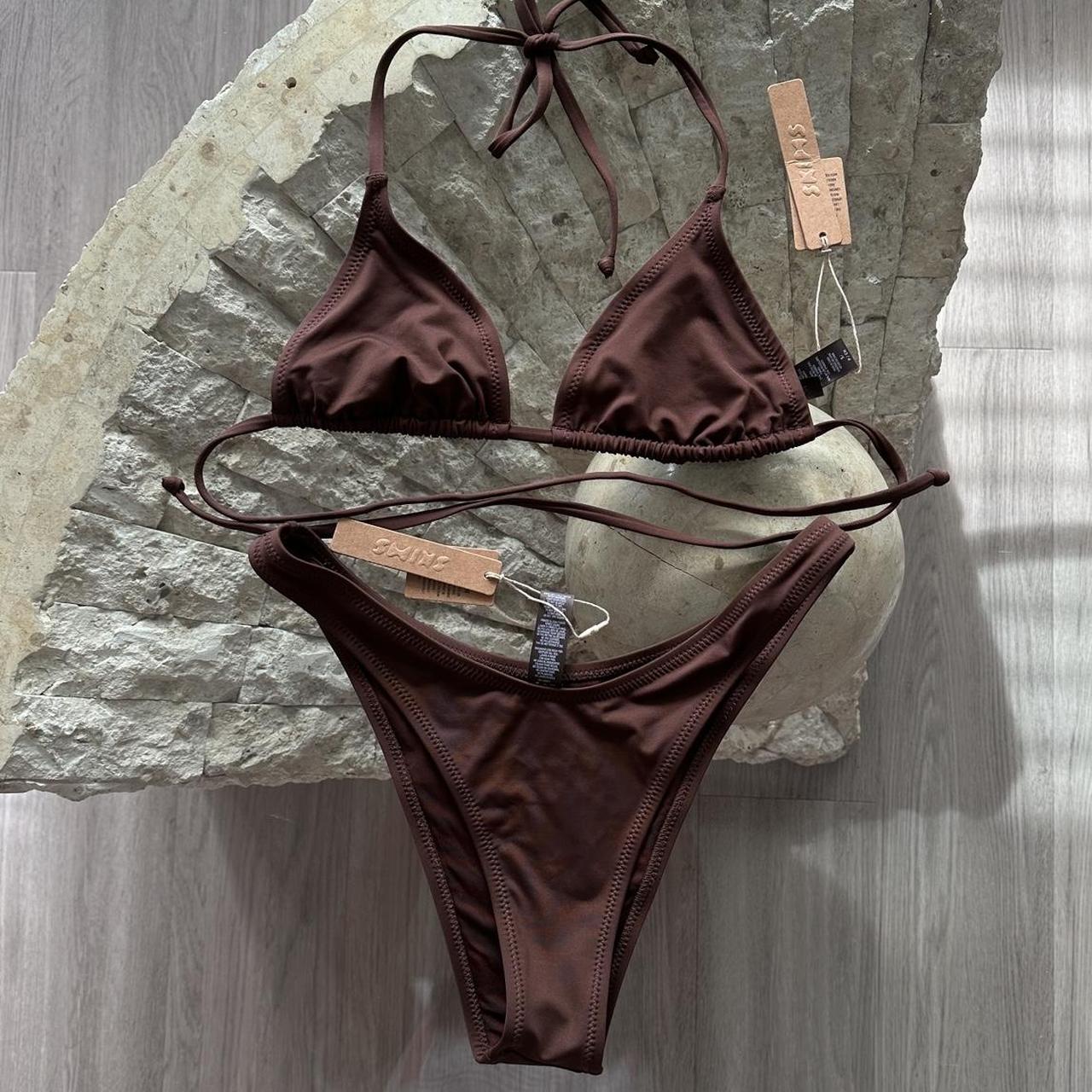 Skims Bikini Triangle Top - Small Cheeky Tanga... - Depop