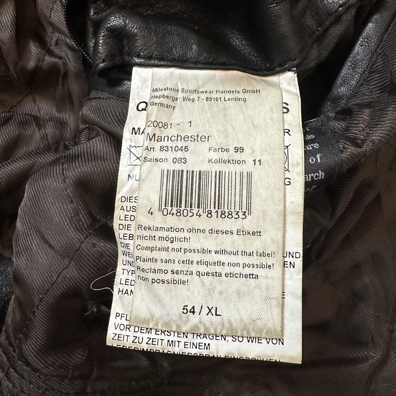 Milestone Lamb Leather Jacket Size 54 XL - Black... - Depop