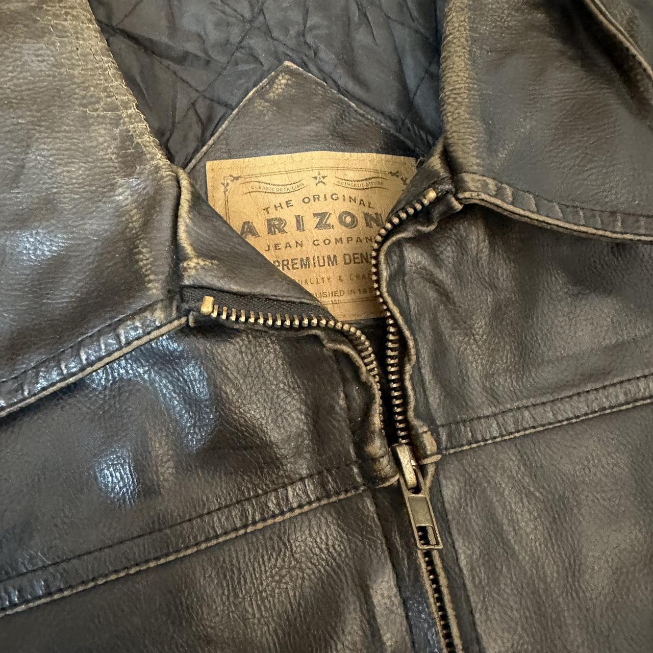 Arizona Jean Co. Mens Black Distressed Faux Leather... - Depop