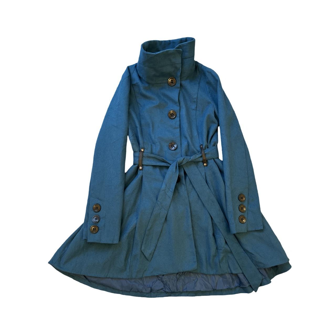 Yoki belted asymmetrical wool blend coat size M... - Depop