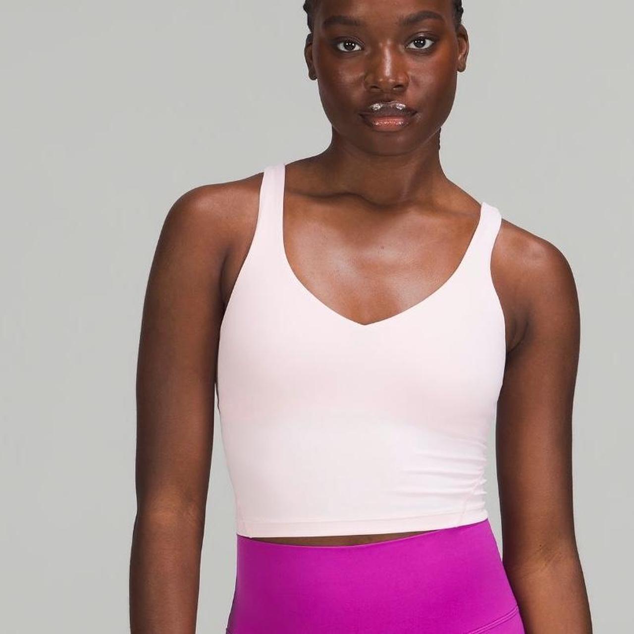 Lululemon pink align tank cups a/b. Worn a few... | Depop