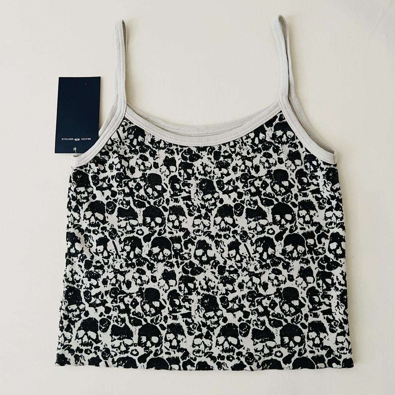 BNWT Brandy Melville/John Galt Skylar Skull Tank ♡... - Depop