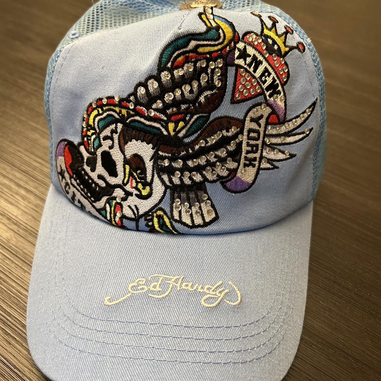 Ed Hardy Hat Mesh back, Trucker hat #edhardy #y2k... - Depop