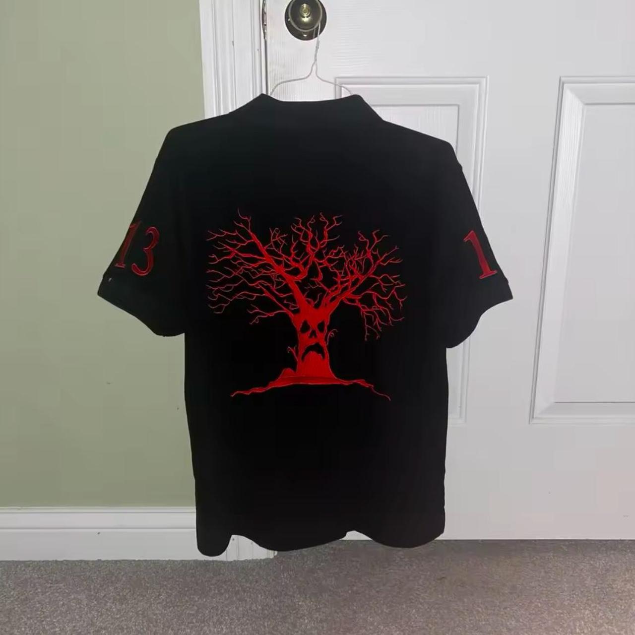 haunted mound sematary black polo shirt... - Depop