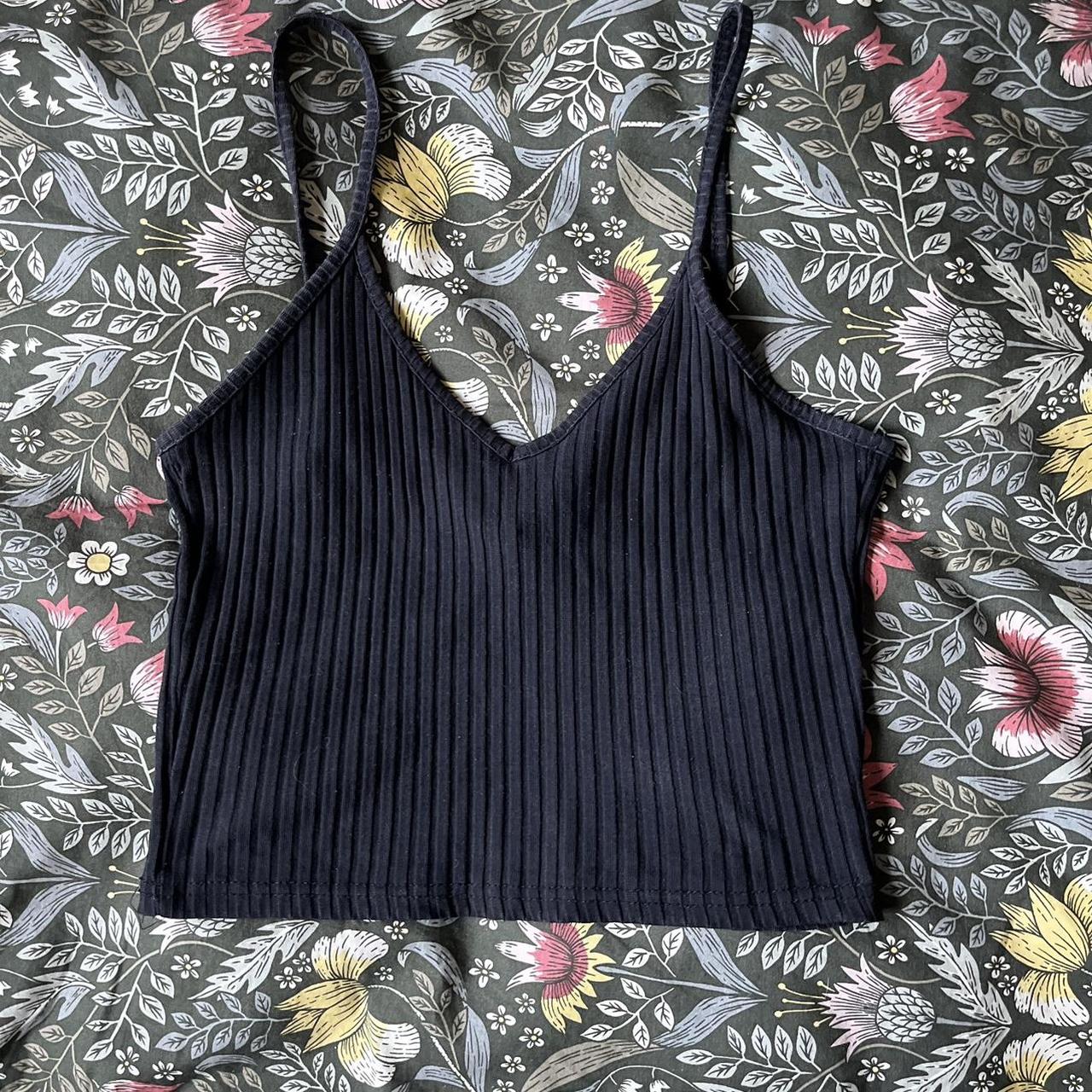 ICE ribbed black cropped tank top. Size: M Some... - Depop