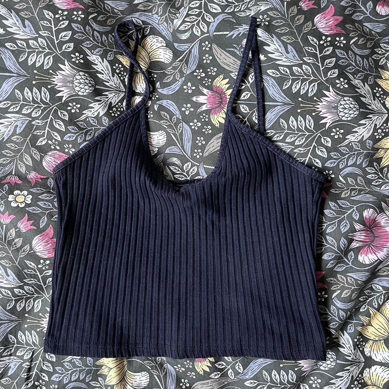 ICE ribbed black cropped tank top. Size: M Some... - Depop