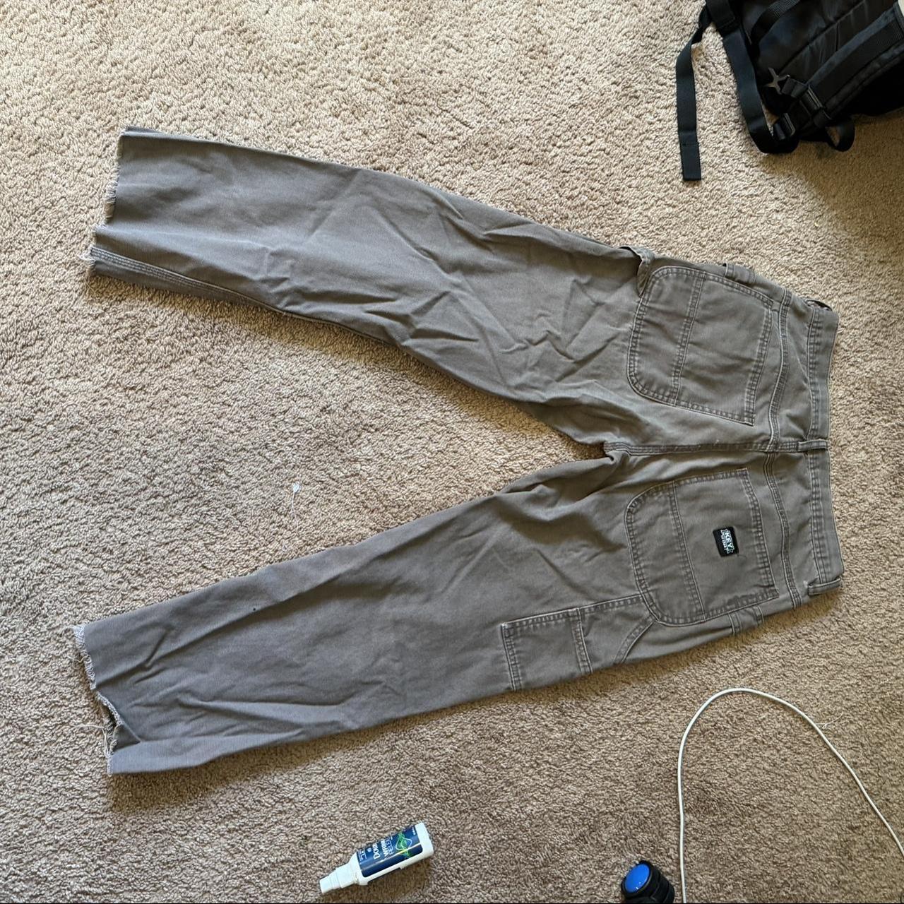 Brown double knee Key pants 32x32 but length was... - Depop