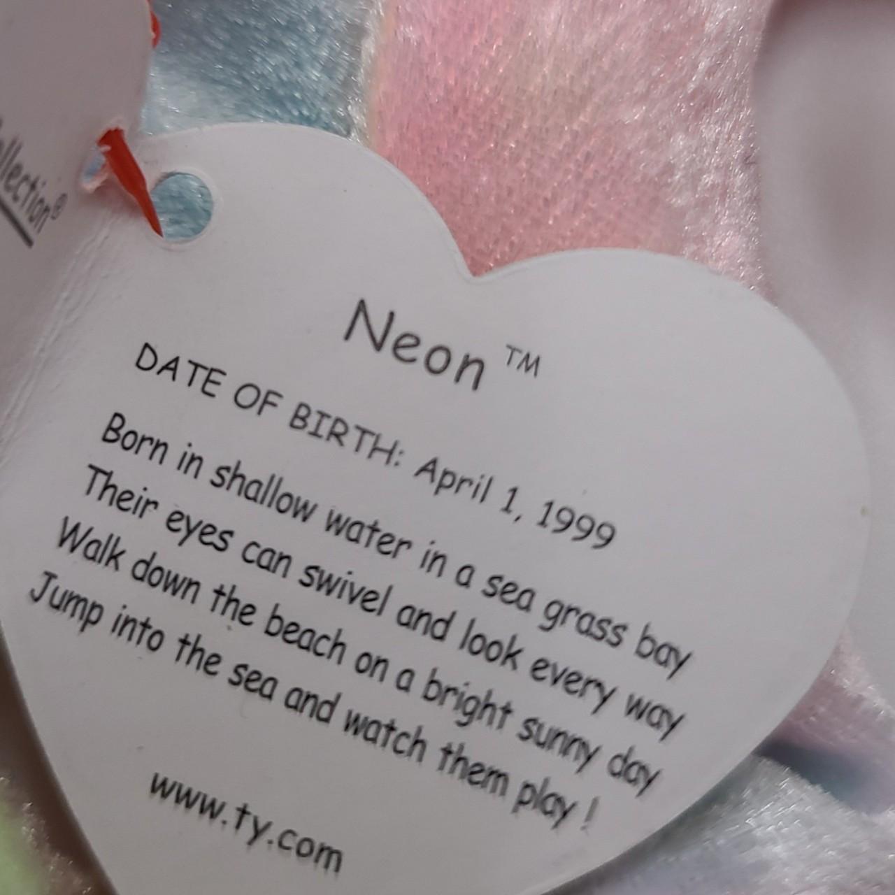 Ty Beanie Baby NEON the Seahorse. Like new... - Depop