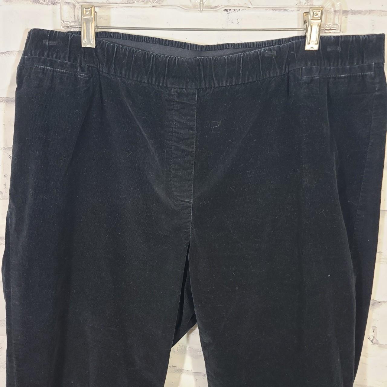 J Jill 18 Black Fine Wale Corduroy Pull On Elastic... - Depop