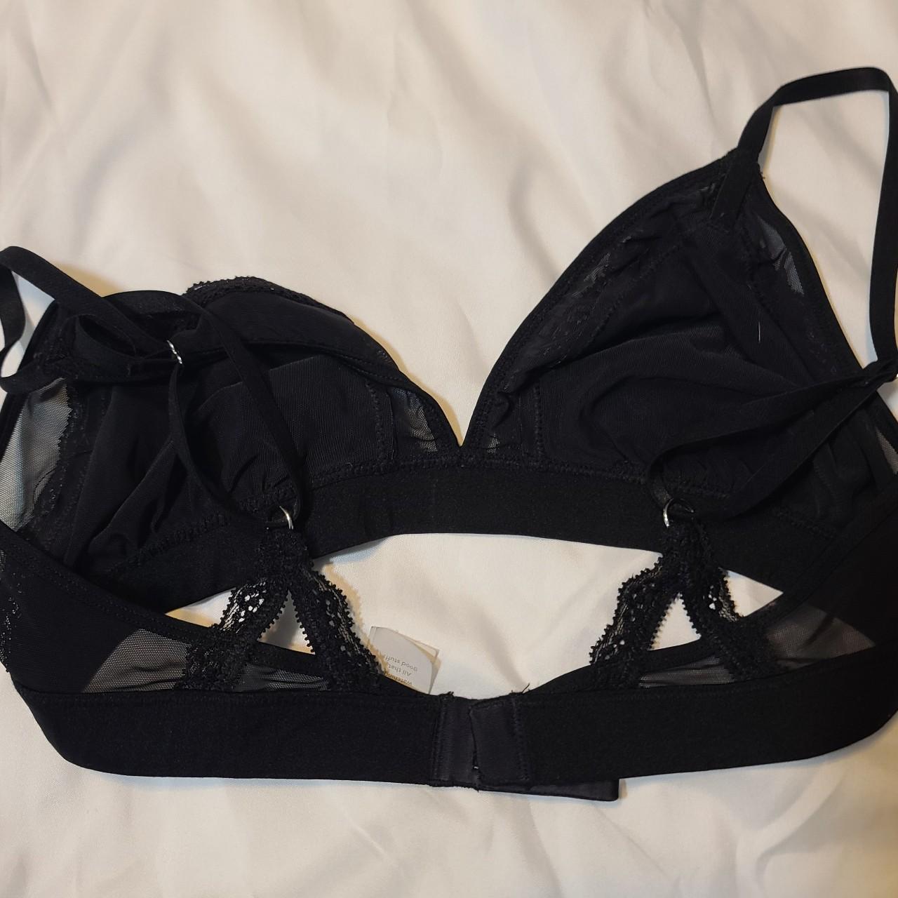Aerie Black Bra With Lace & Mesh Design, Small. ... - Depop