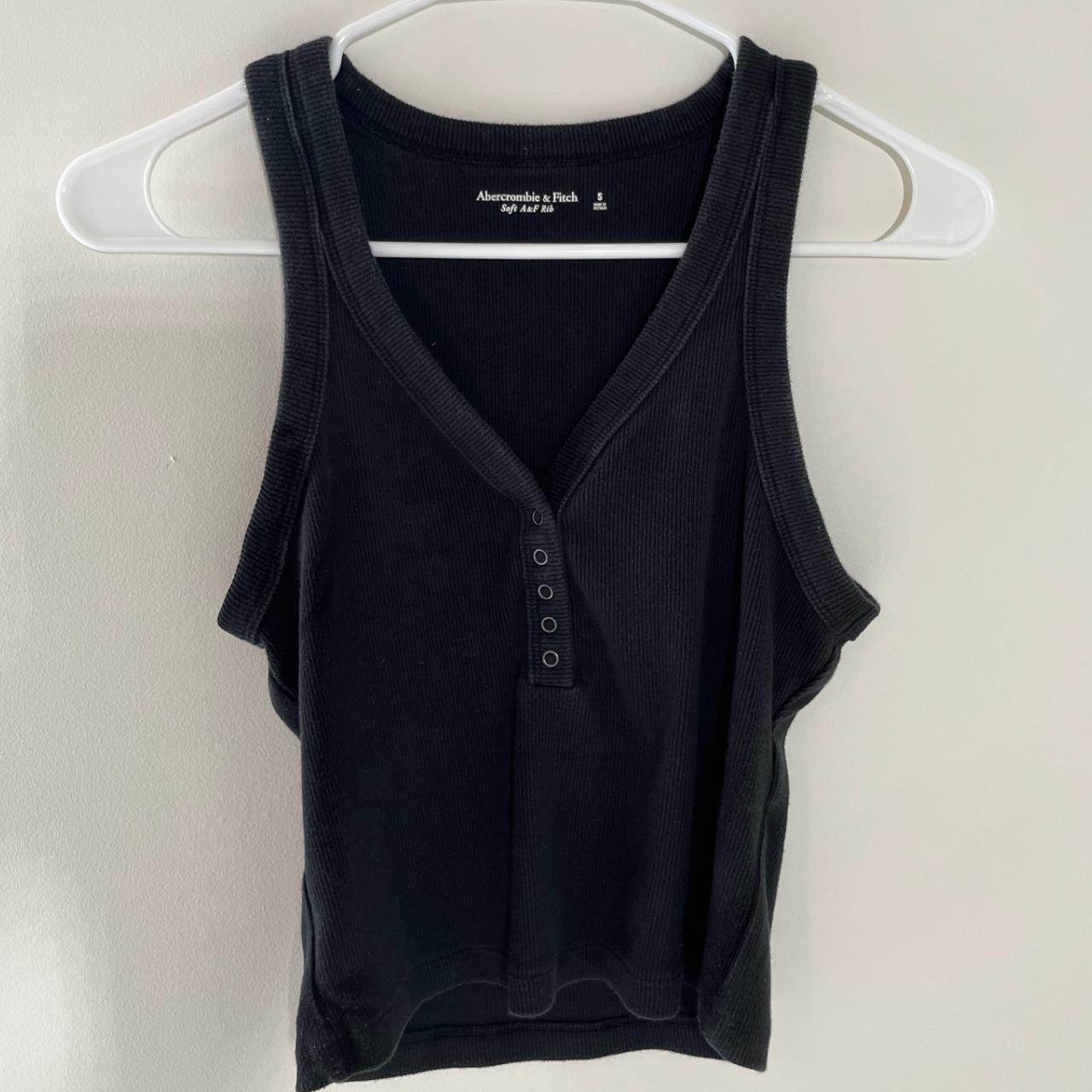 Abercrombie black basic tank! Super flattering & a... - Depop
