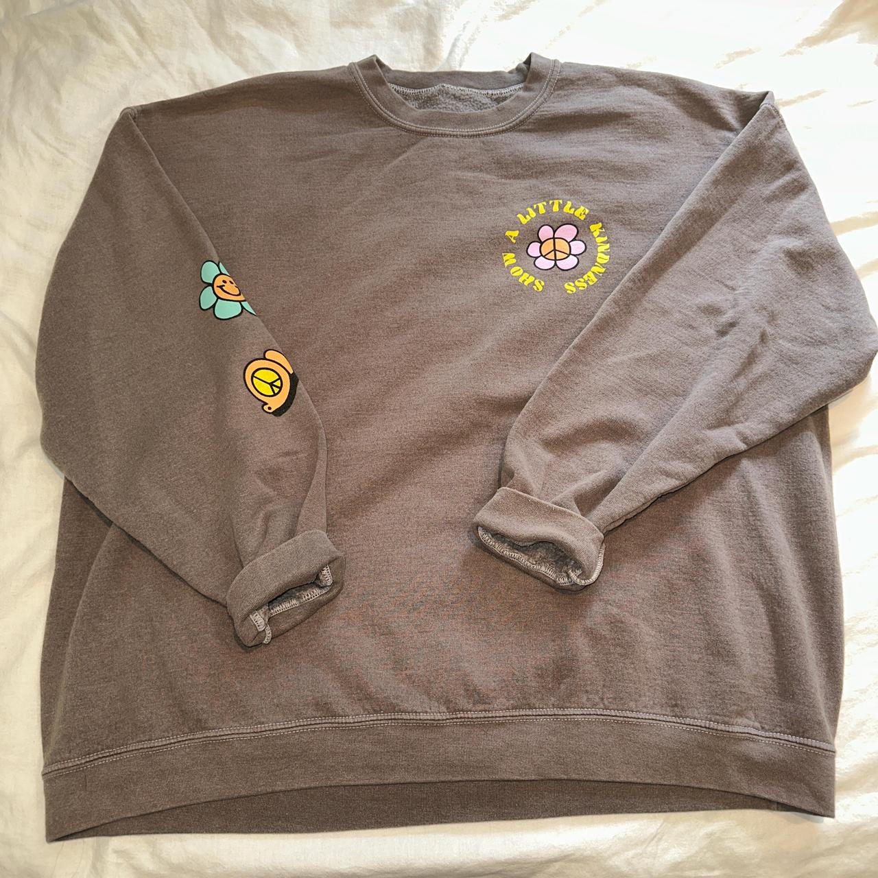PacSun brown crewneck with design on back A... - Depop