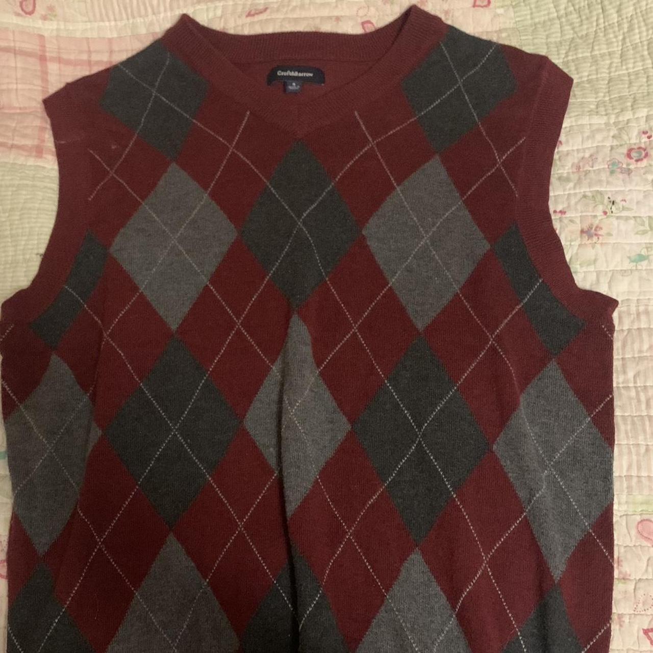 Croft & Barrow Men's Red and Black Jumper | Depop