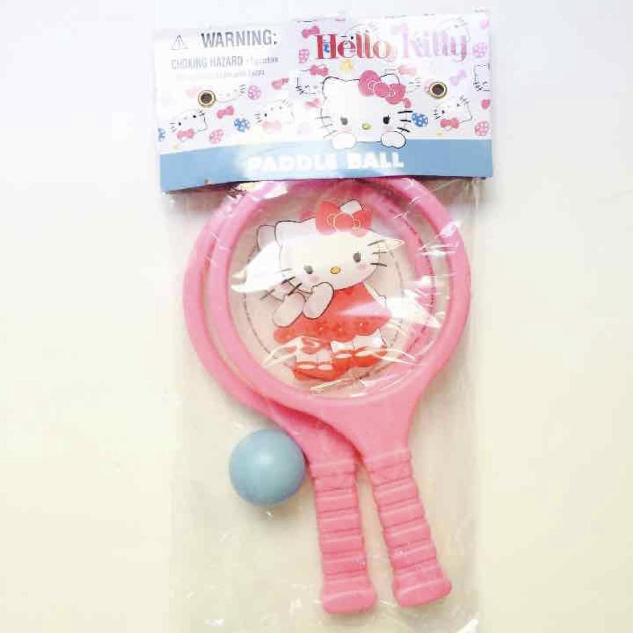 Hello Kitty Paddle Ball Set Comes with 2 Paddles 1... - Depop