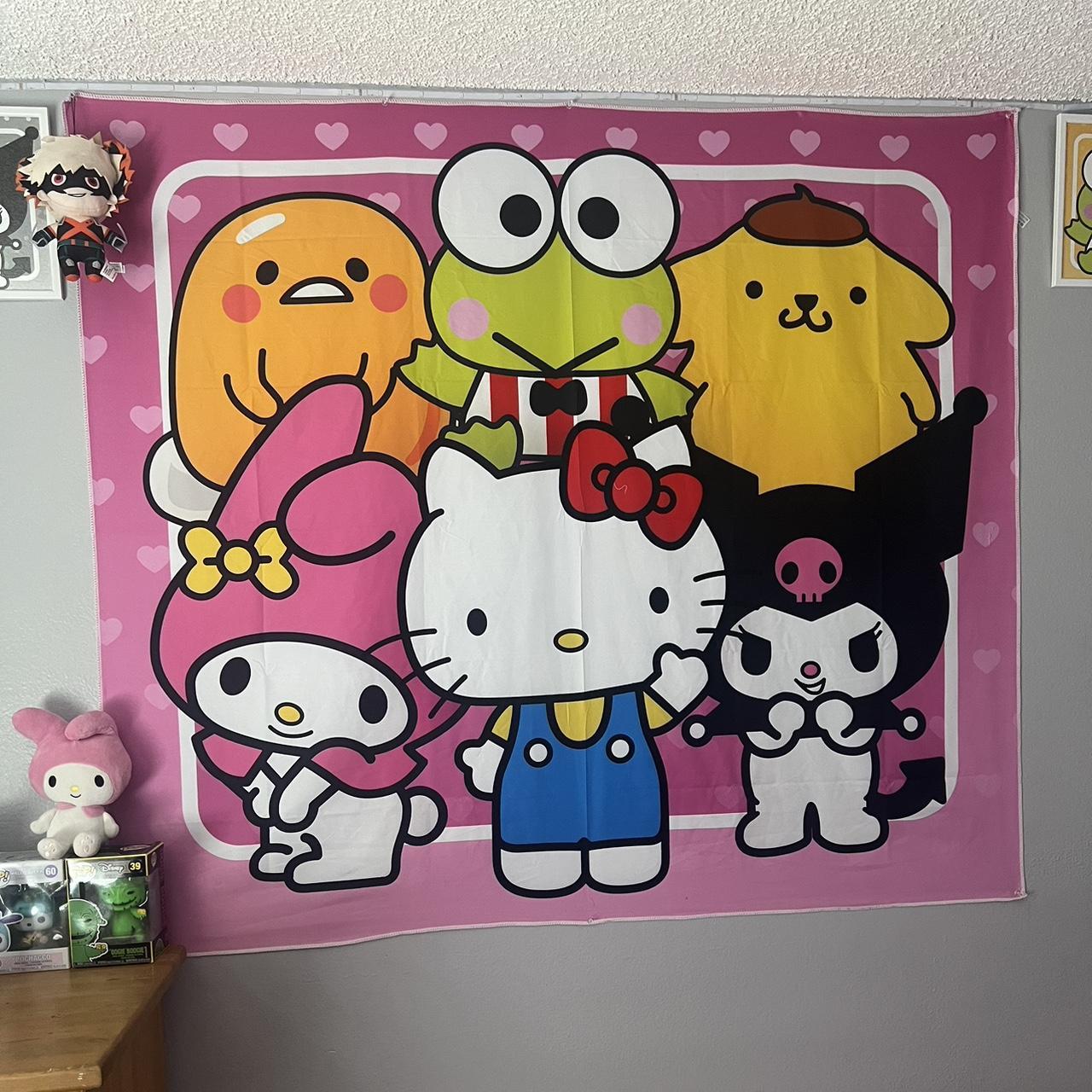 Hello kitty wall tapestry for bedroom Hello Kitty... - Depop
