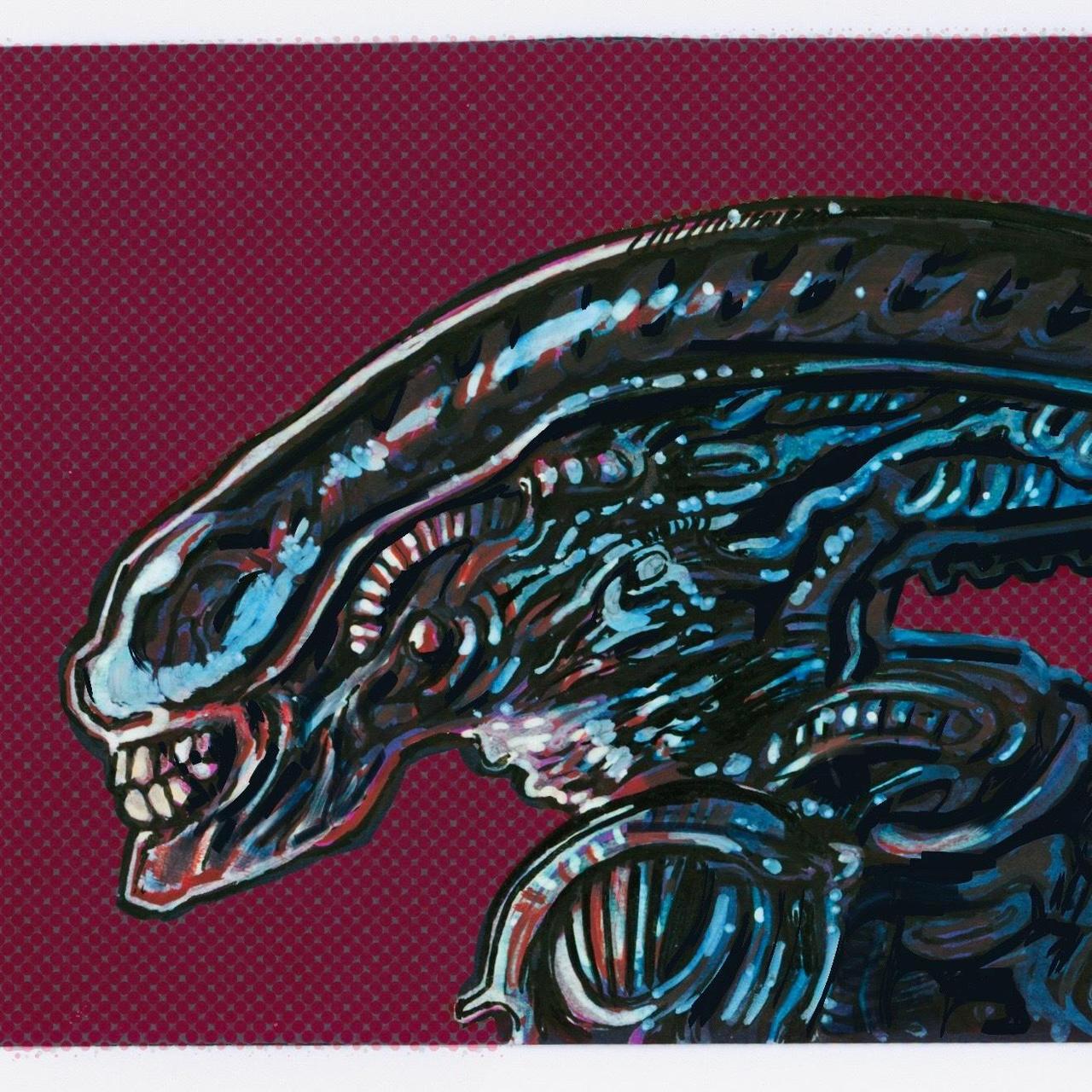 XENOMORPH 10x6 Signed Print +Free Sticker | Depop