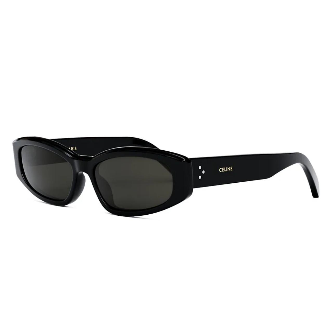Celine Womens Black And Grey Sunglasses Depop