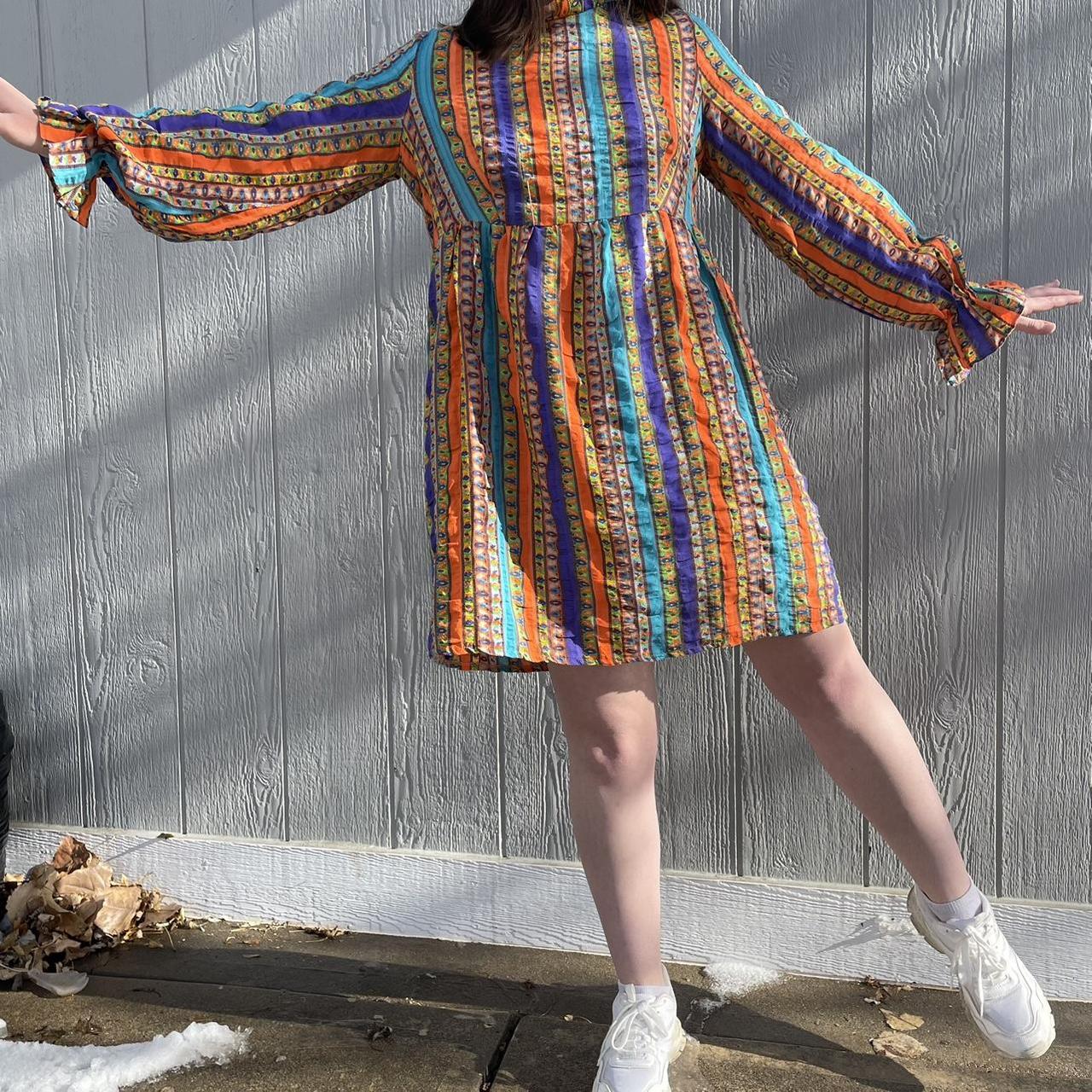 Colorful Mini Dress Description: super colorful... - Depop