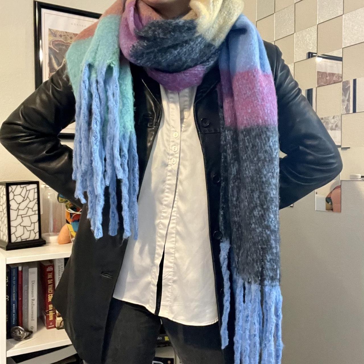 Colorful Thick Scarf Description: this scarf is... - Depop