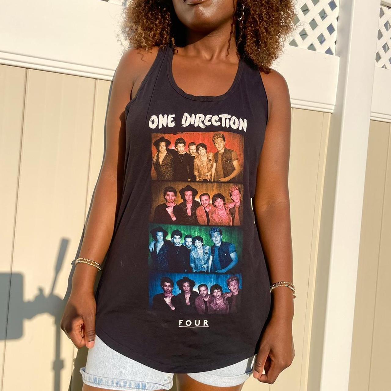 Black One Direction Tank Top length: 26.5 inches... - Depop