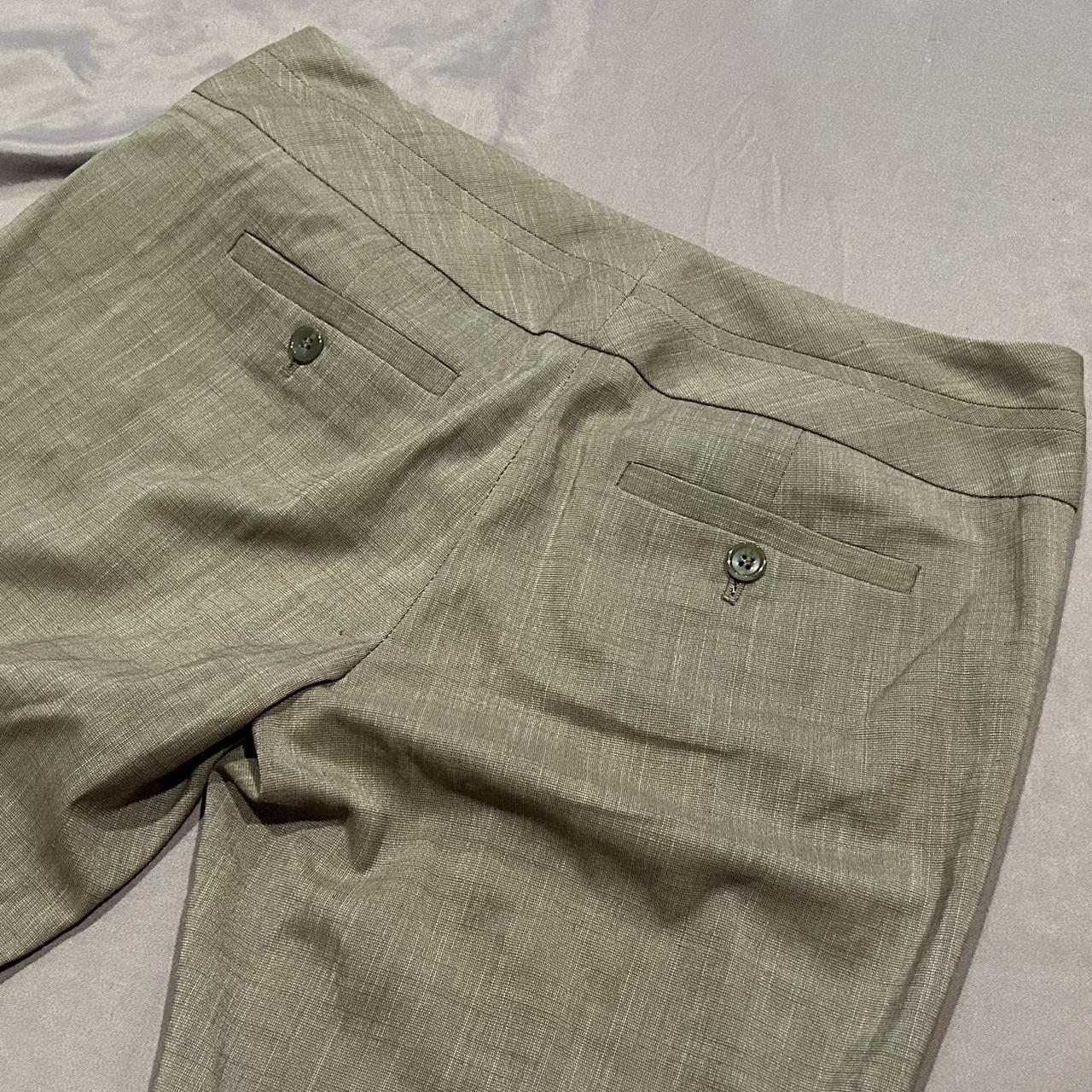 Tan low rise flare leg pants slacks from The Limited... - Depop