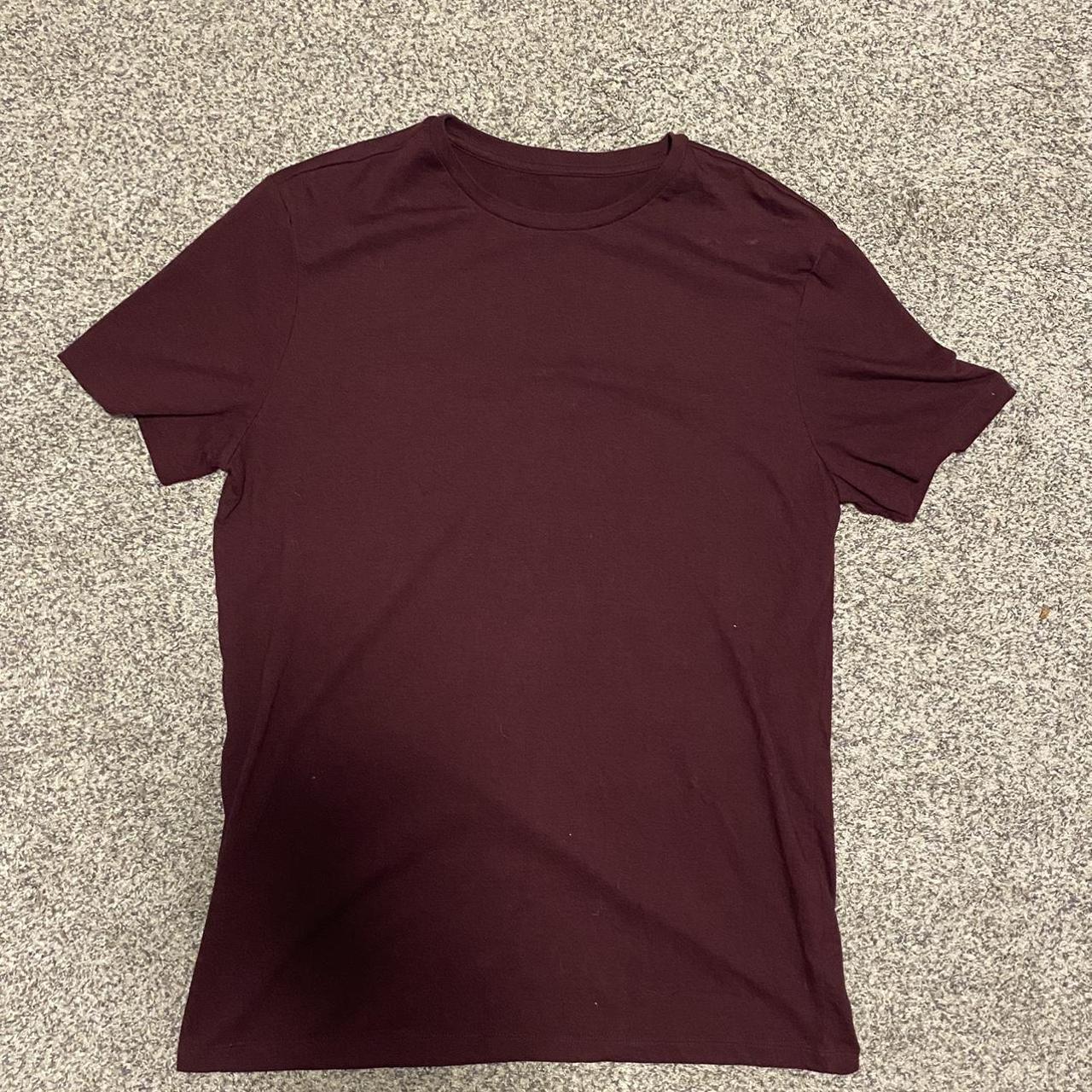 Plain maroon shirt size M -fits M/L dm me for any... - Depop