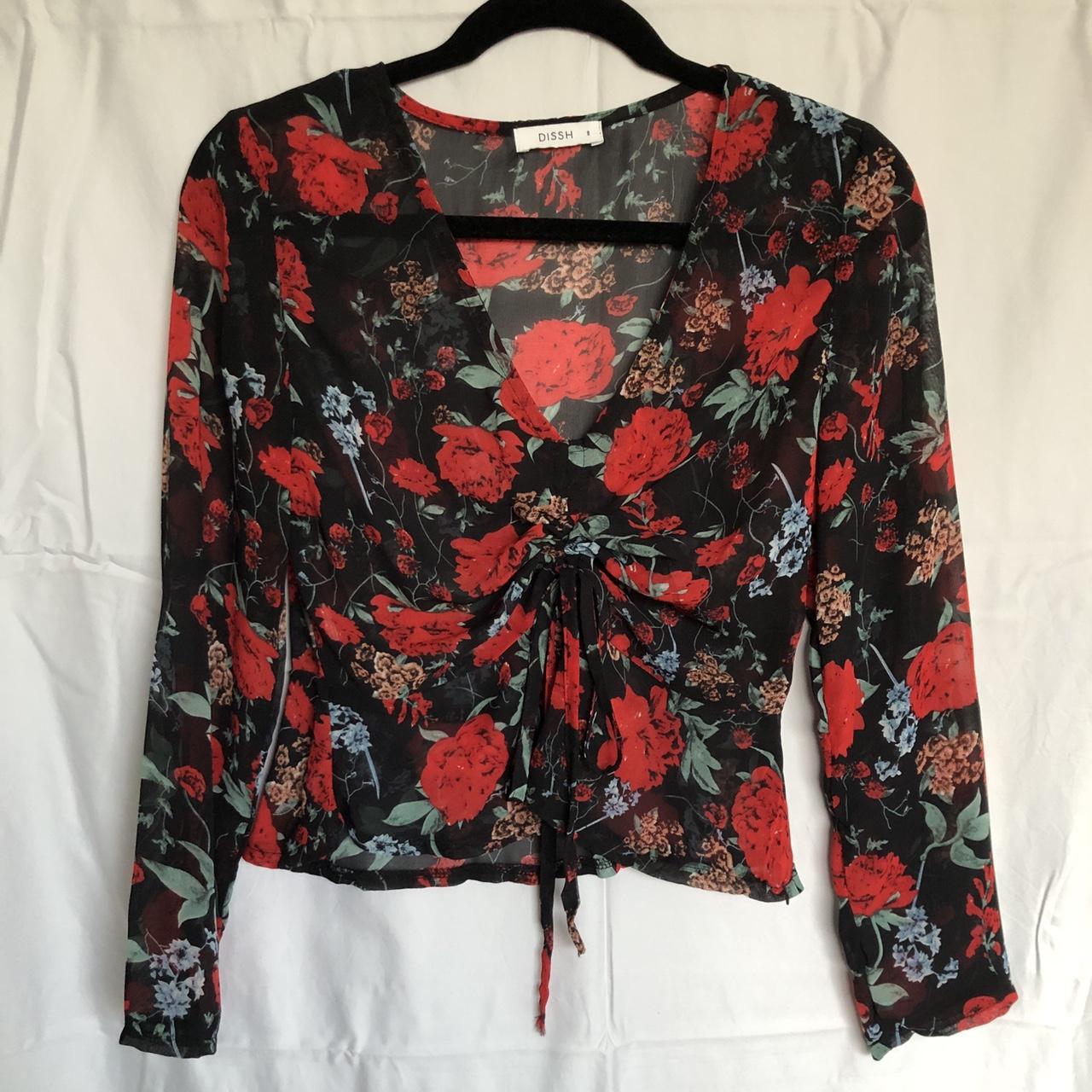 Super sexy sheer DISSH long sleeved top. Features... | Depop