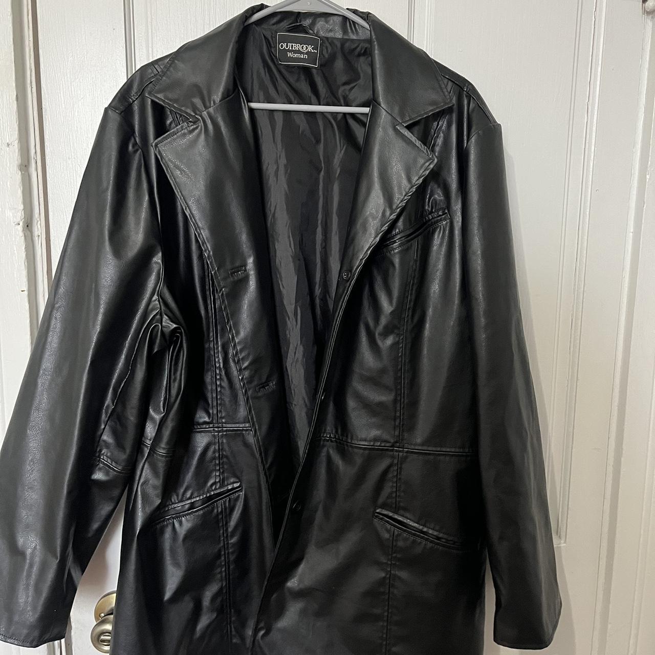 outbrook leather black - size XL - 2XL jacket... - Depop