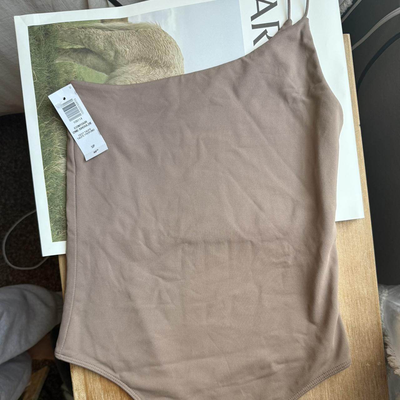 Aritzia light brown bodysuit TAG ATTACHED NEVER WORN... | Depop