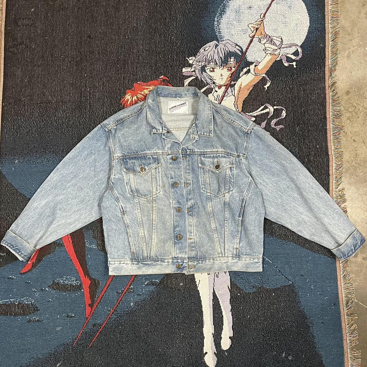 vintage camel cigarettes denim jacket size L... - Depop