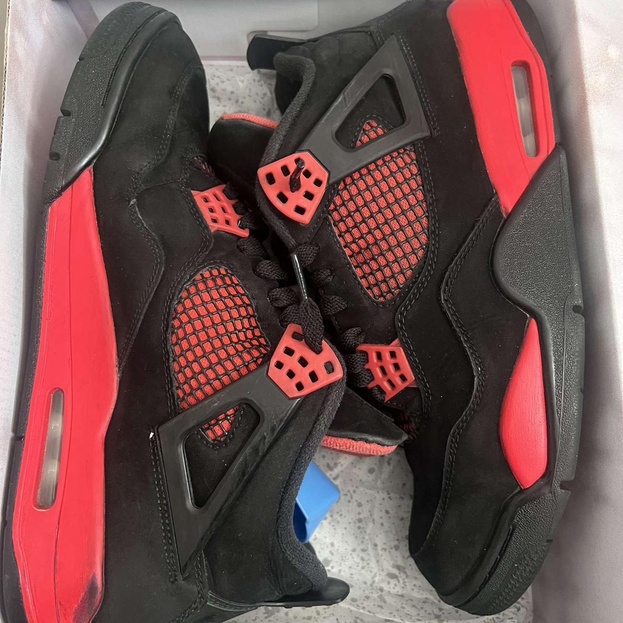 Jordan 4 red thunders size 10.5 UK. 7/10 condition... - Depop