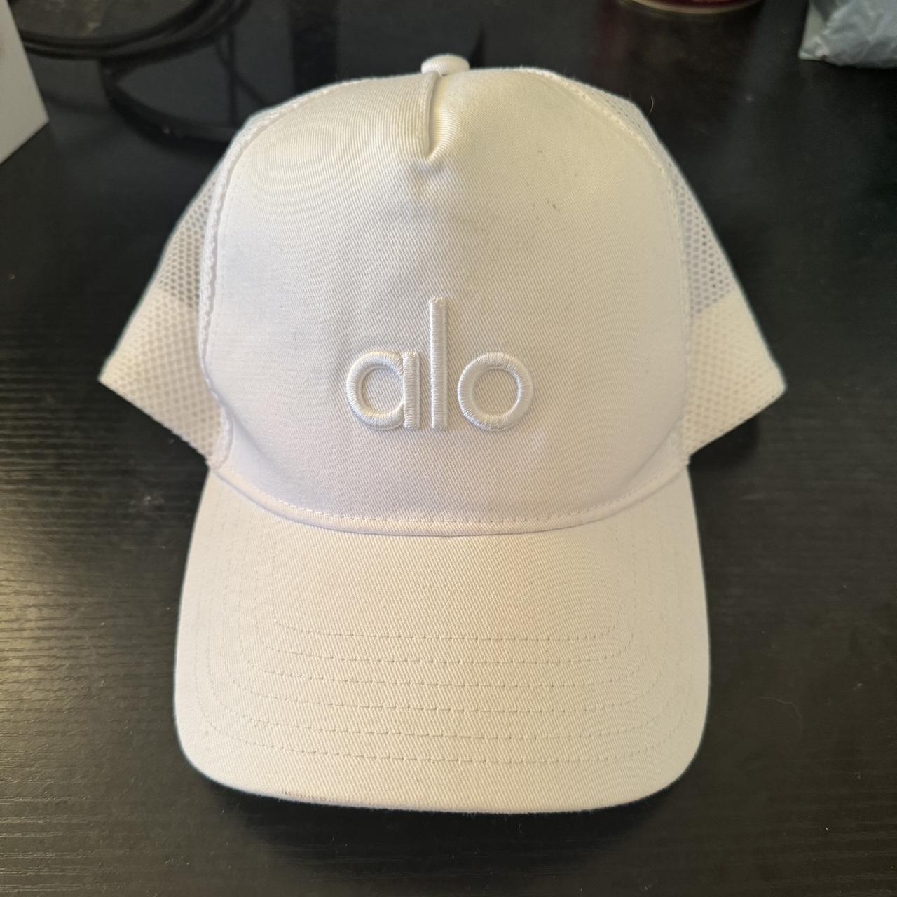 Like new - Barely ever worn - White alo trucker hat... - Depop