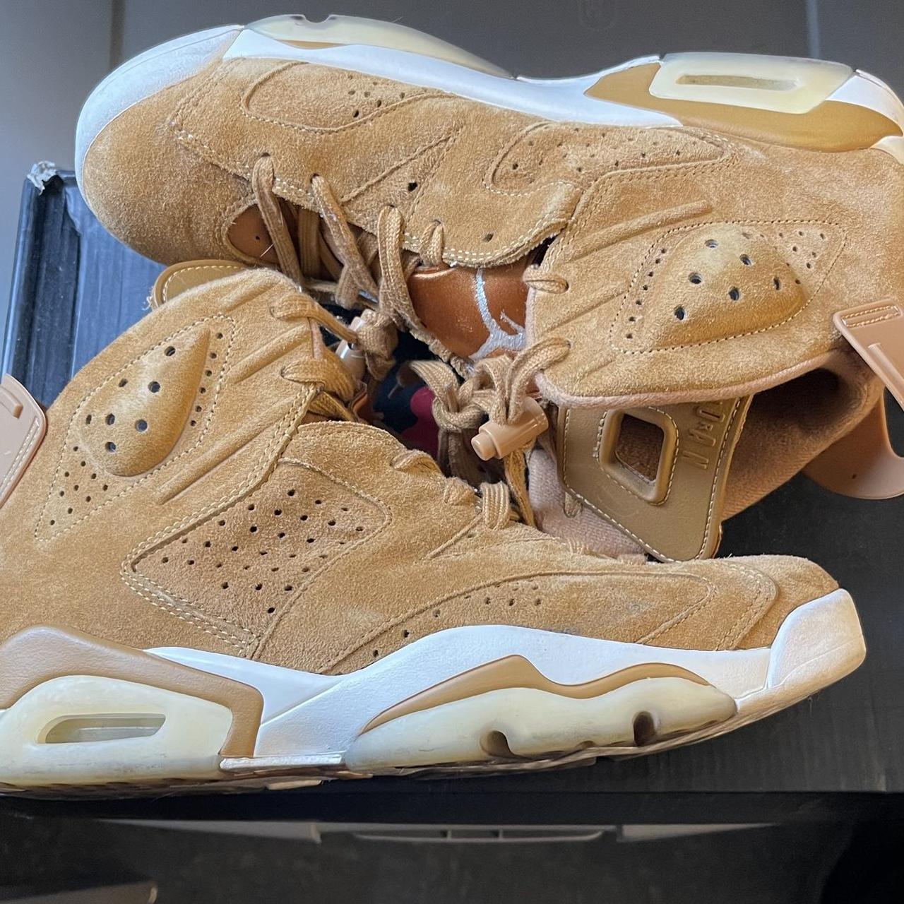 Jordan Men's Brown and Tan Trainers | Depop