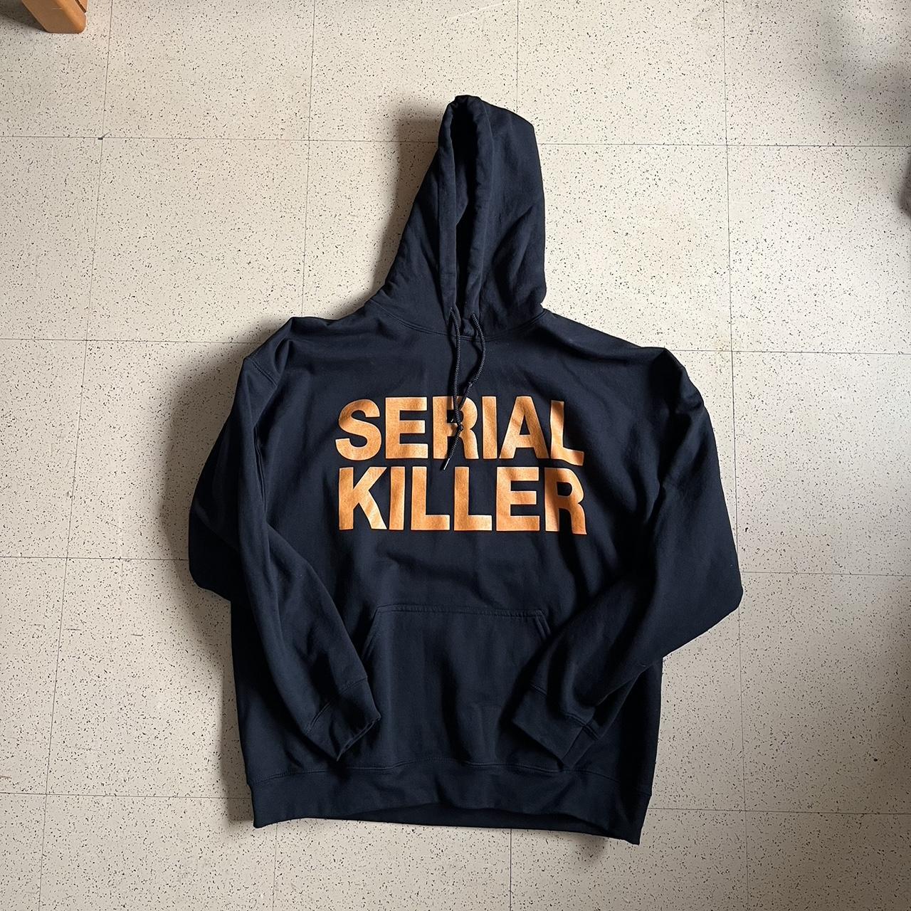 size xl serial killer hoodie from ny popup in... - Depop