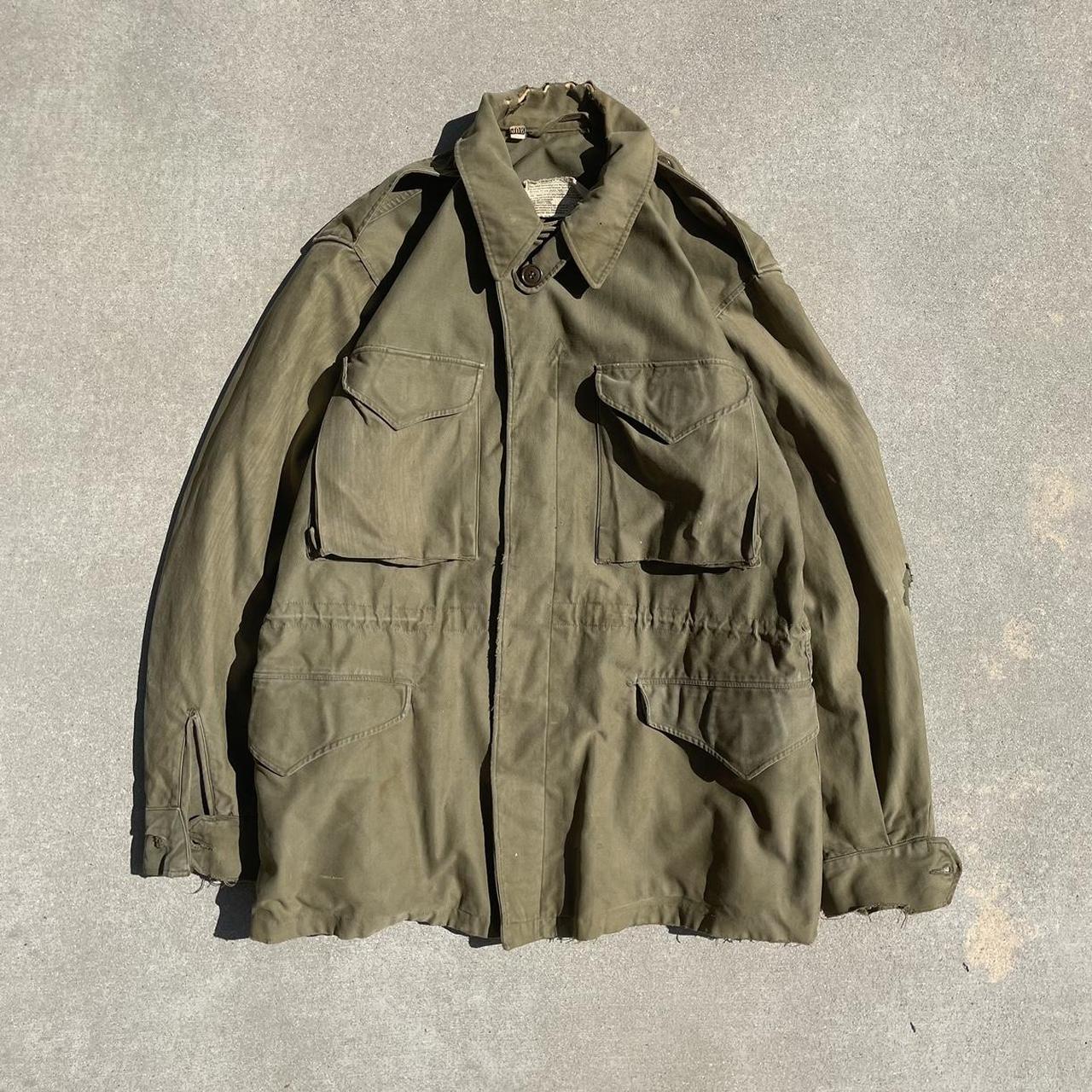 true vintage 1943 WWII Field Jacket Fits L-XL 4... | Depop