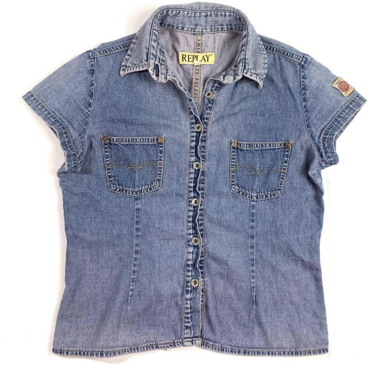 Replay Women's Blue Shirt | Depop