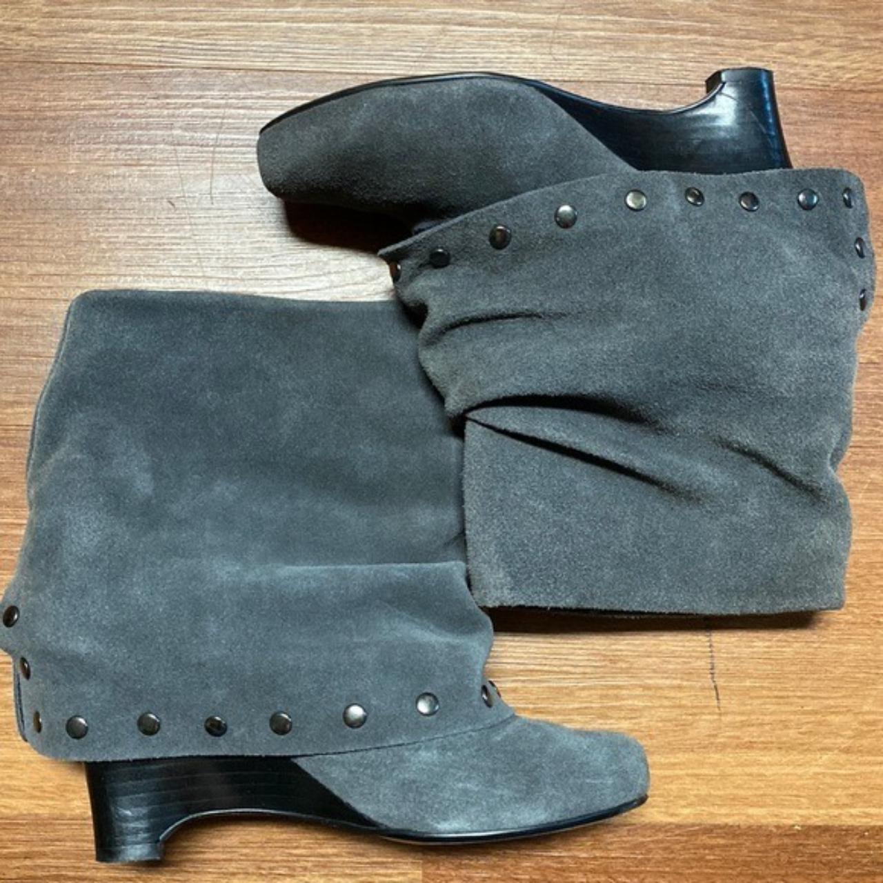 The cutest blue grey suede boots from Naughty... - Depop