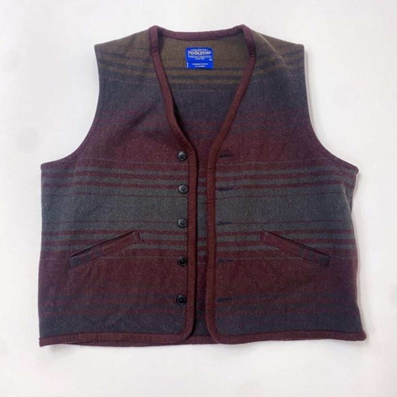 Pendleton Button Up Wool Vest Size L Assembled in... - Depop