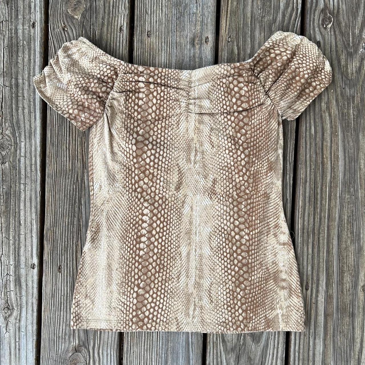 Y2K Express snake print top 🤍 Size small #express... - Depop