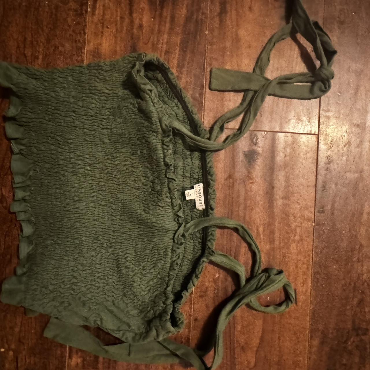 green earthbound croptop #earthbound #hippie... - Depop