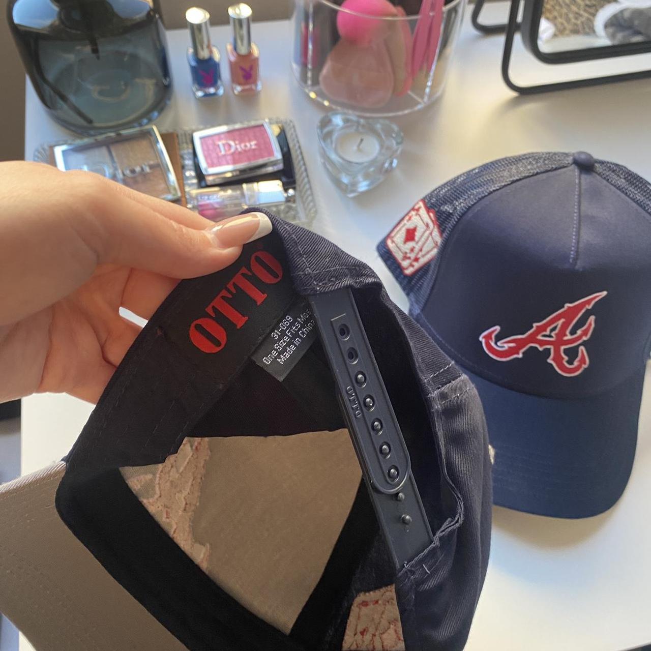 atlanta braves CUSTOM hats one has world series on... - Depop