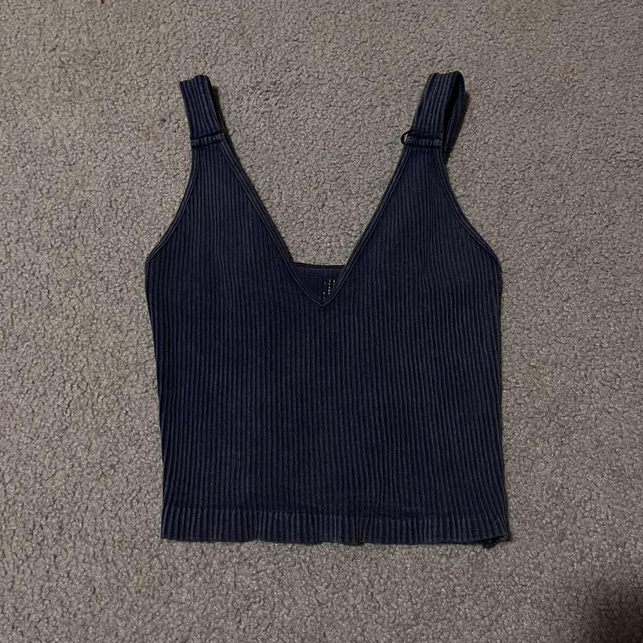 Navy Blue Crop Top Size Small Work A Few Times But Depop