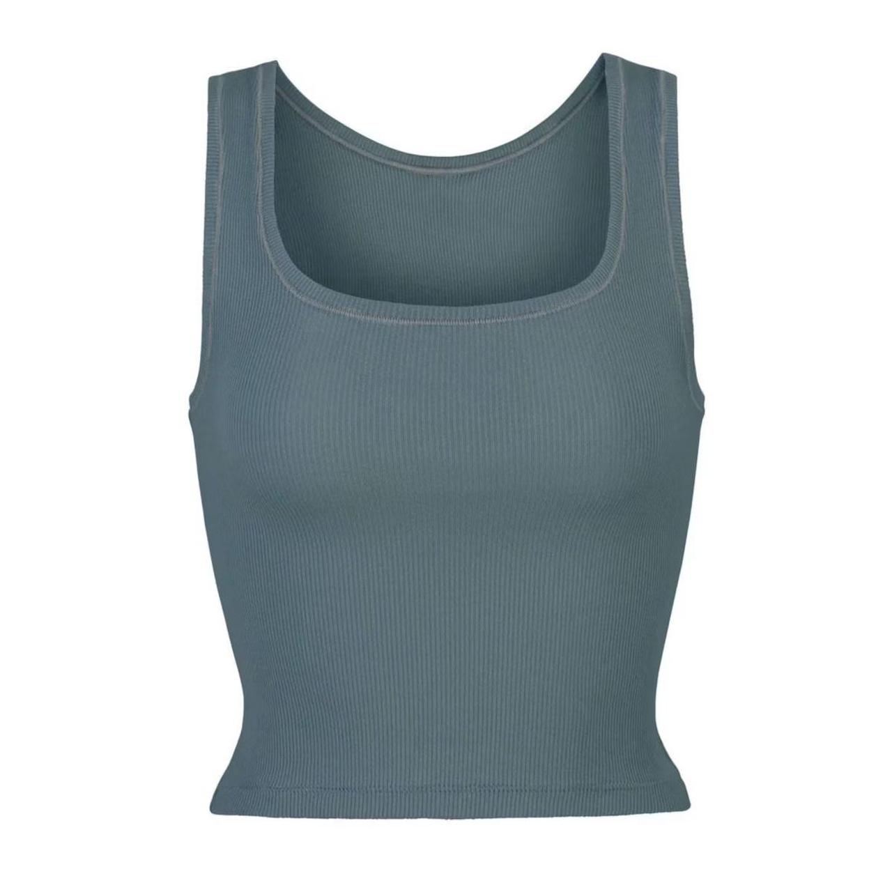 Light blue skims tank top size small, very cute just... | Depop