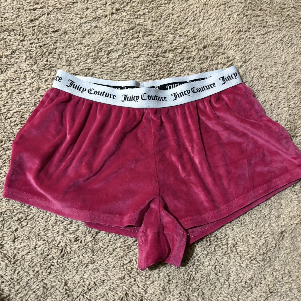 Pink velvet Juicy Couture shorts #y2kstyle | Depop