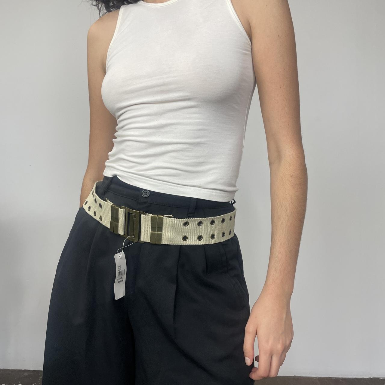Vintage deadstock cream utility belt Brand -... | Depop